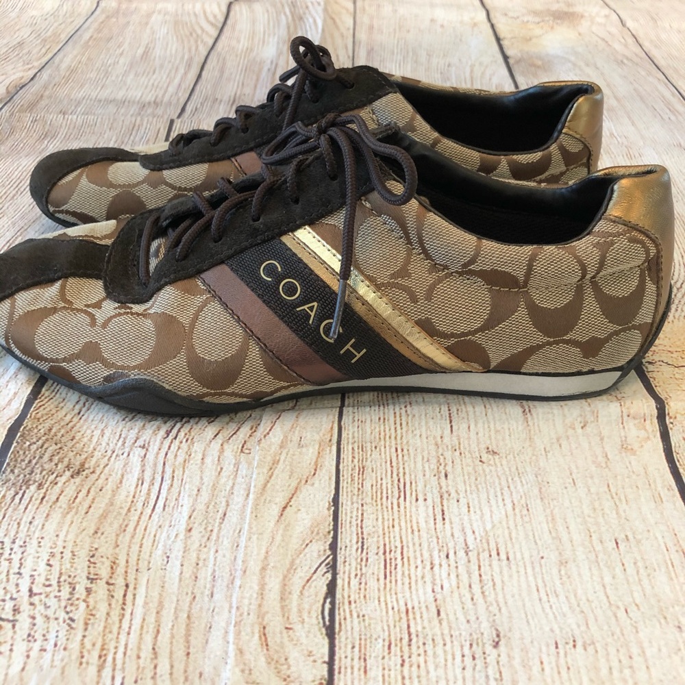 Coach Jayme Sneakers Brown Logo Fabric & Suede 8 - Gem